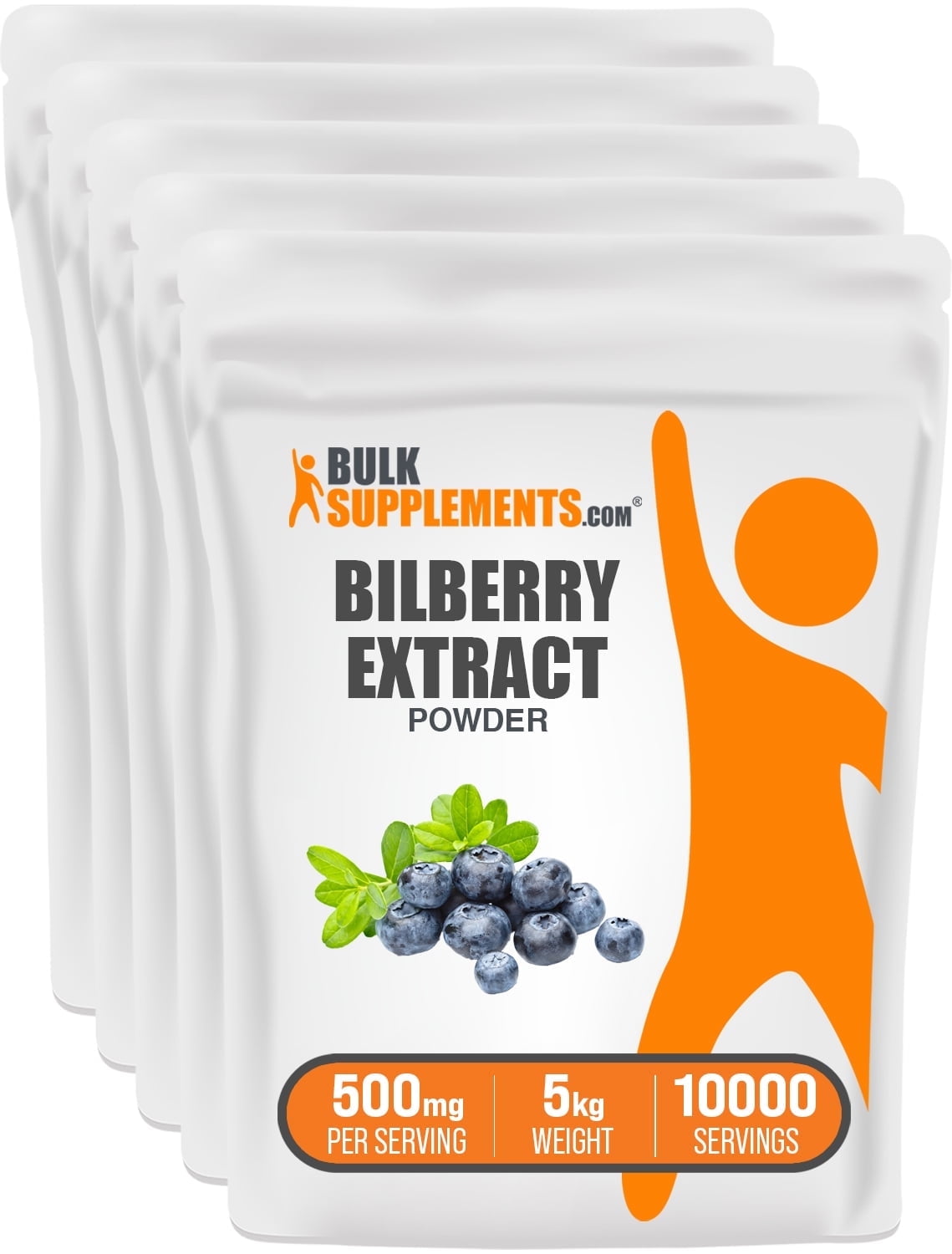 BulkSupplements Bilberry Extract Powder - 500mg per Serving - 5 ...