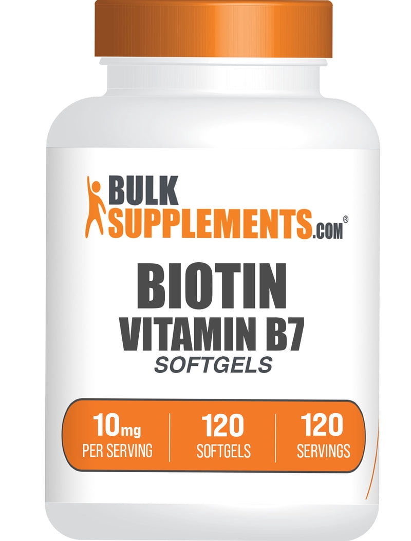 BulkSupplements Biotin Softgels - Vitamin B7, Metabolism, 10 mg, 365 ...