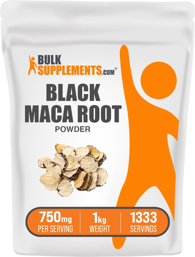 BulkSupplements Black Maca Root Powder - 750mg per Serving - 1 Kilogram ...