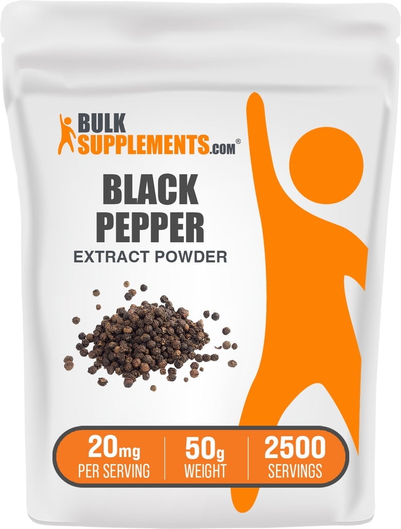 BulkSupplements Black Pepper Extract Powder - 20mg per Serving - 50 ...