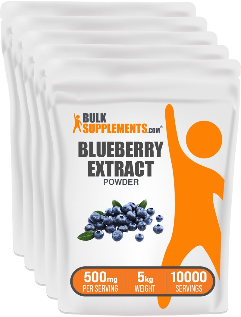 BulkSupplements Blueberry Extract Powder - 500mg per Serving - 5 ...