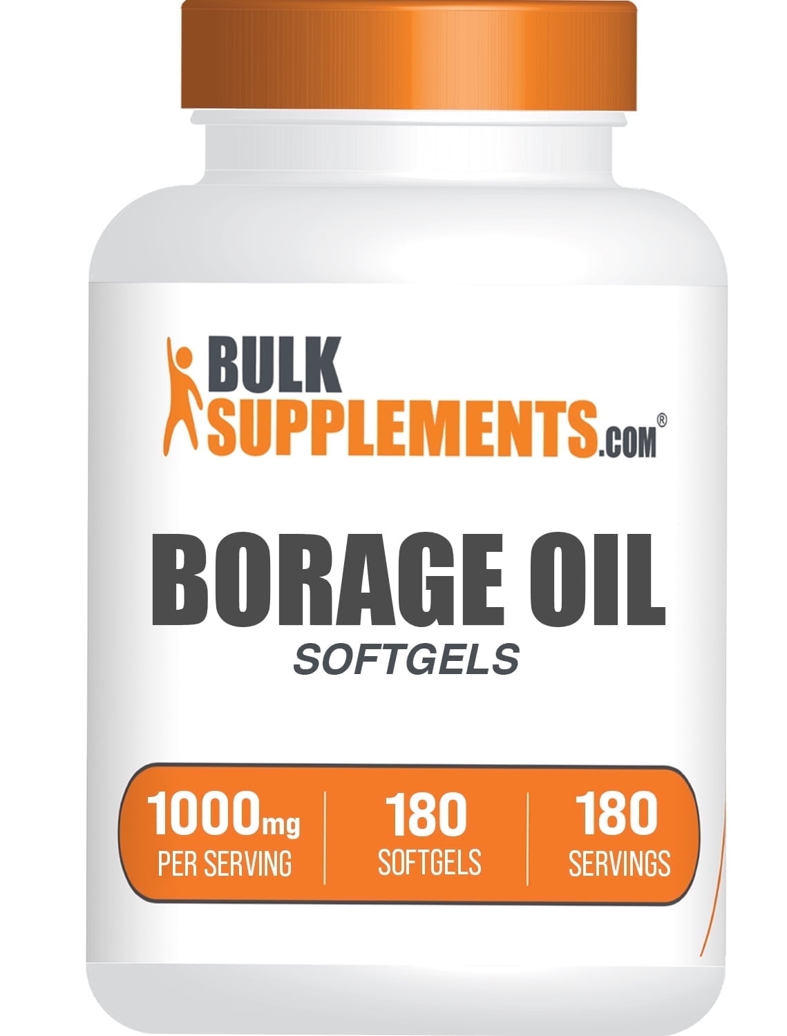BulkSupplements Borage Oil Softgels - 1000mg per Serving (180 Softgels ...