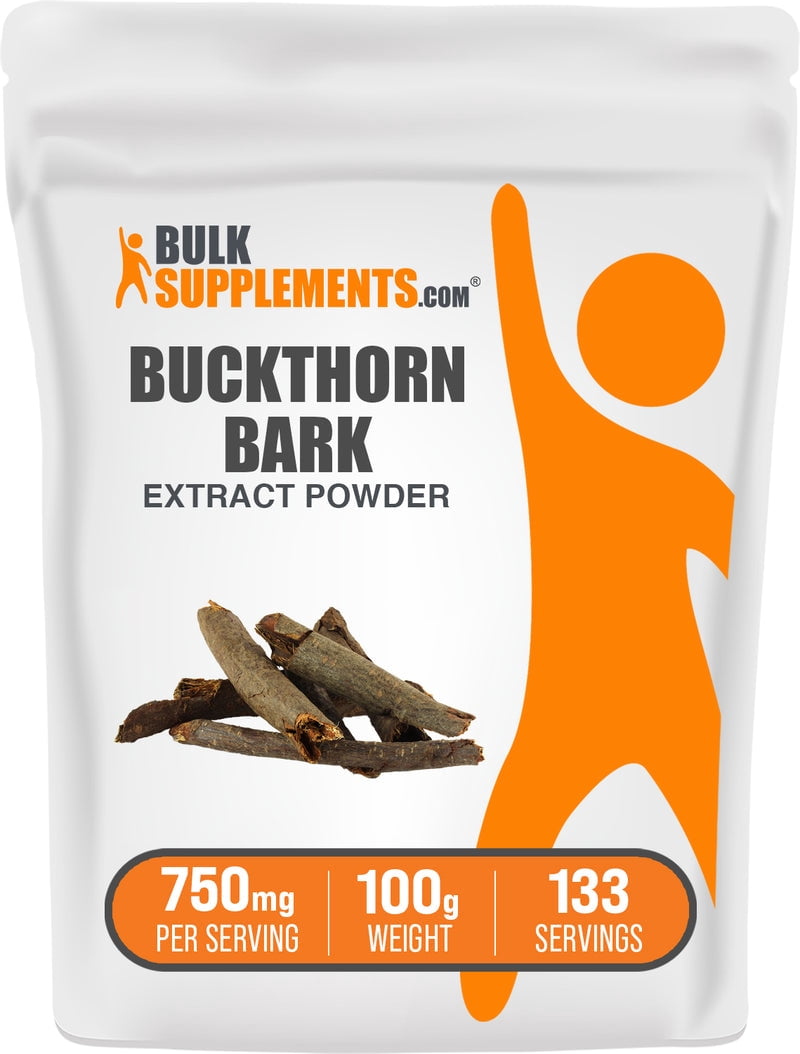 BulkSupplements Buckthorn Bark Extract Powder - 750mg per Serving - 100 ...
