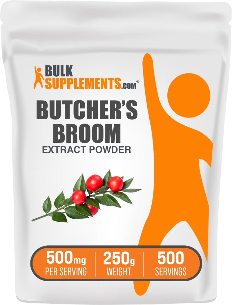 BulkSupplements Butcher's Broom Extract Powder - 500mg per Serving ...