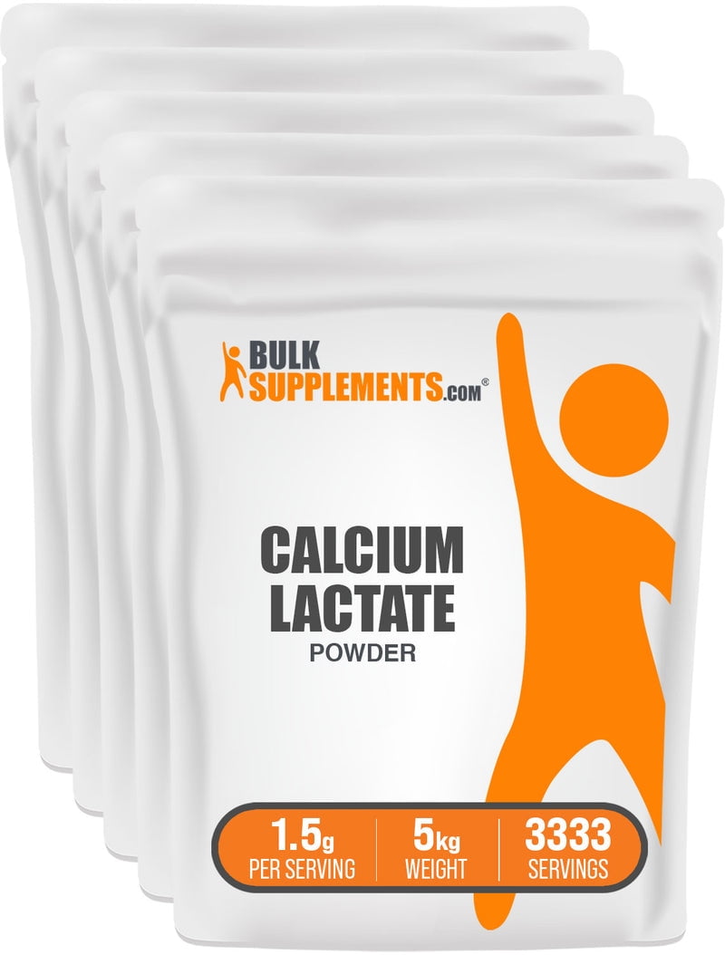 BulkSupplements Calcium Lactate Powder - 1.5g per Serving - 5 Kilograms ...