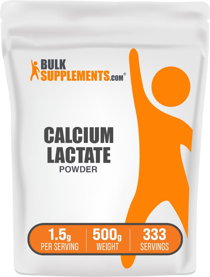 BulkSupplements Calcium Lactate Powder - 1.5g per Serving - 500 Grams ...