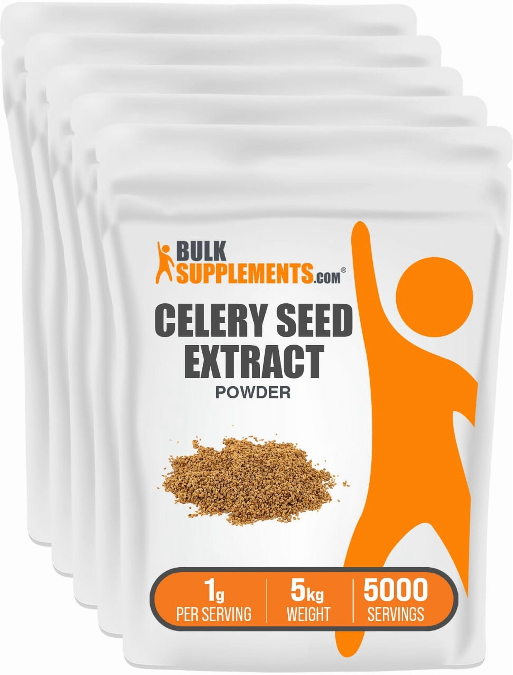 BulkSupplements Celery Seed Extract Powder - 1g per Serving - 5 ...
