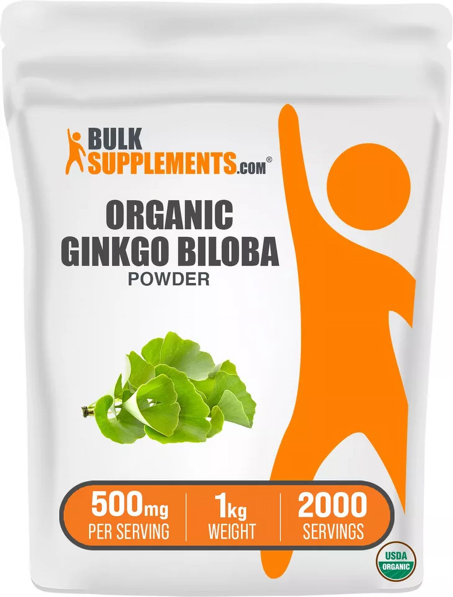 BulkSupplements Certified Organic Ginkgo Biloba Powder - Antioxidant ...