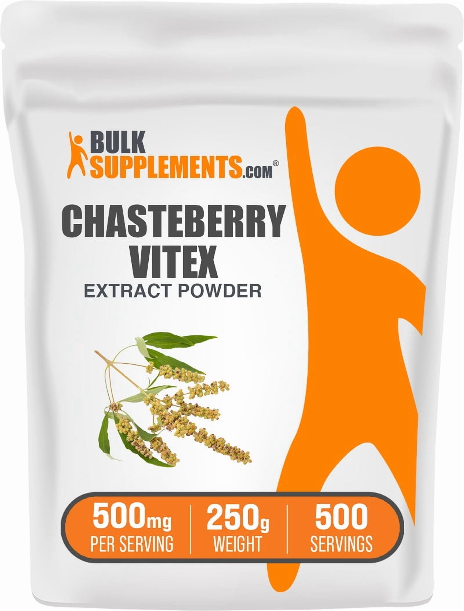 BulkSupplements Chasteberry Extract Powder - 500mg per Serving - 250 ...