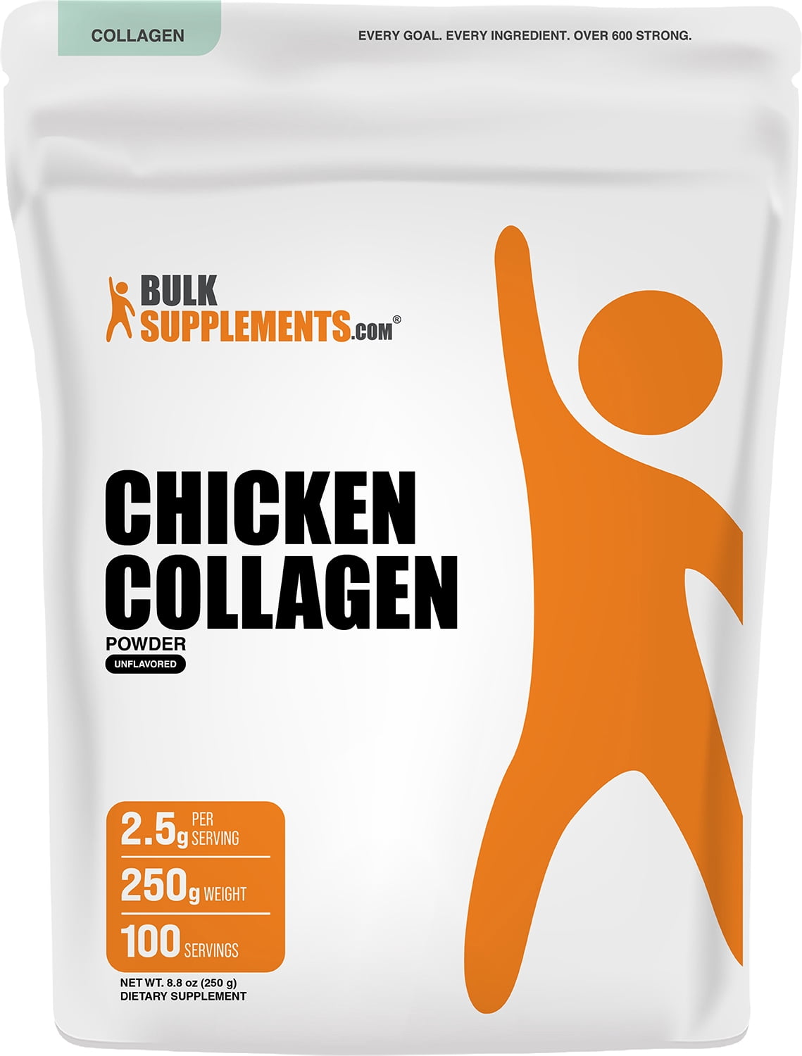 BulkSupplements.com Chicken Collagen Powder, Hydrolyzed, Unflavored ...