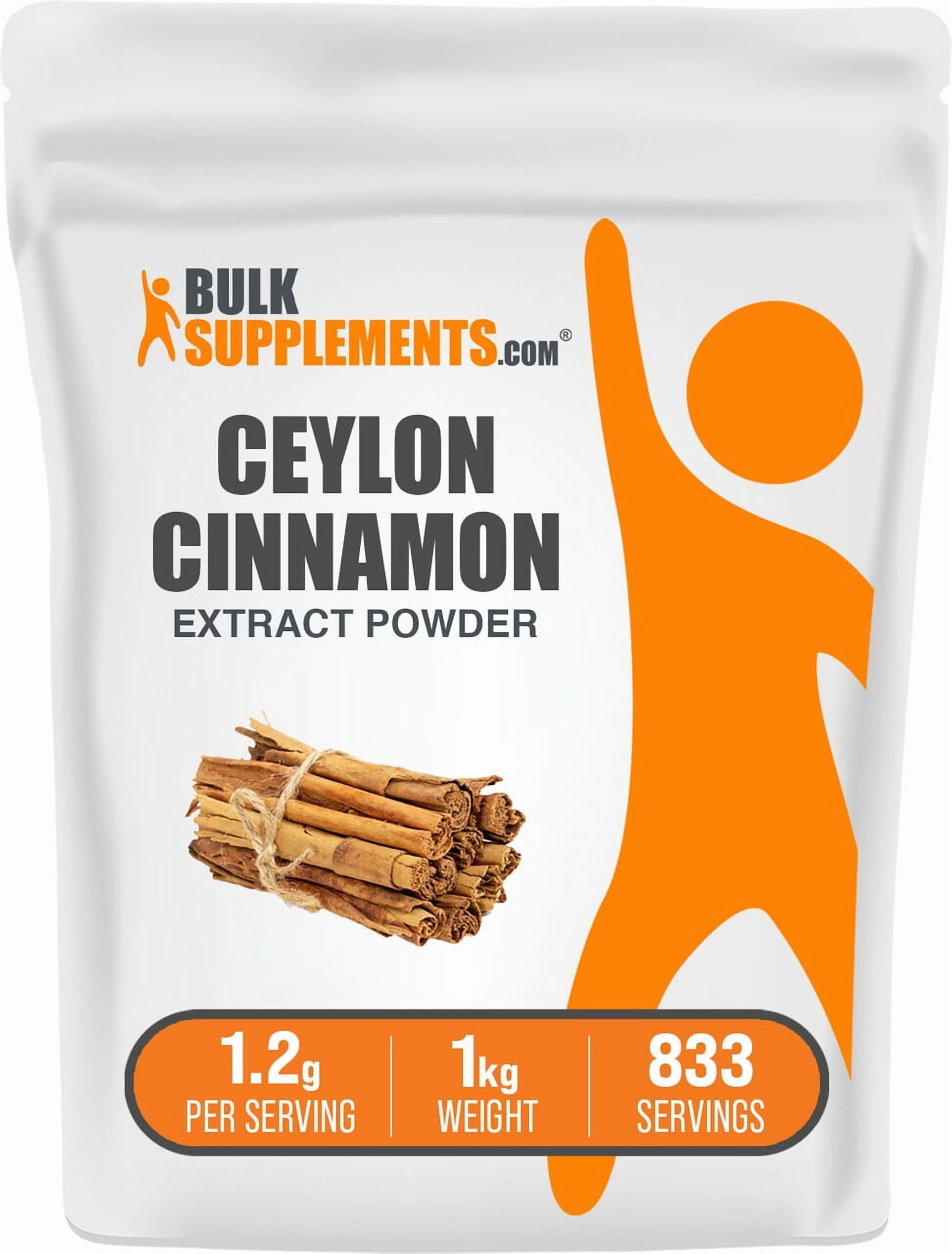 BulkSupplements.com Ceylon Cinnamon Bark Extract Powder, 1g per Serving ...