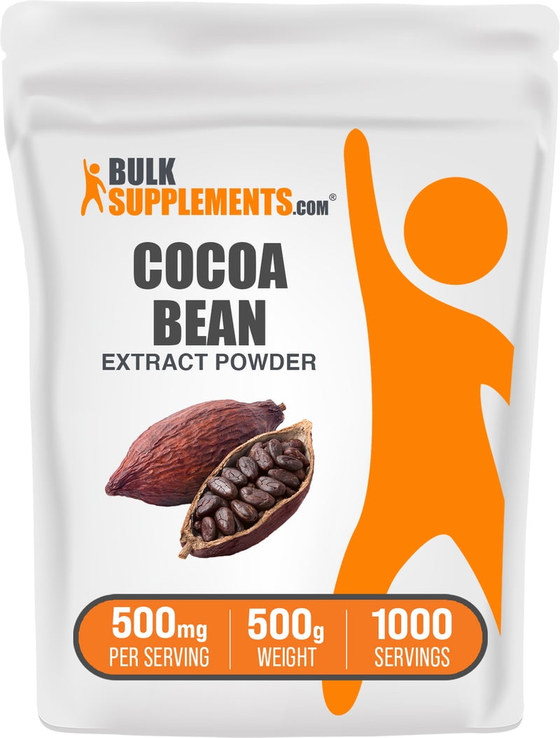 BulkSupplements Cocoa Bean Extract Powder - 500mg per Serving - 500 ...