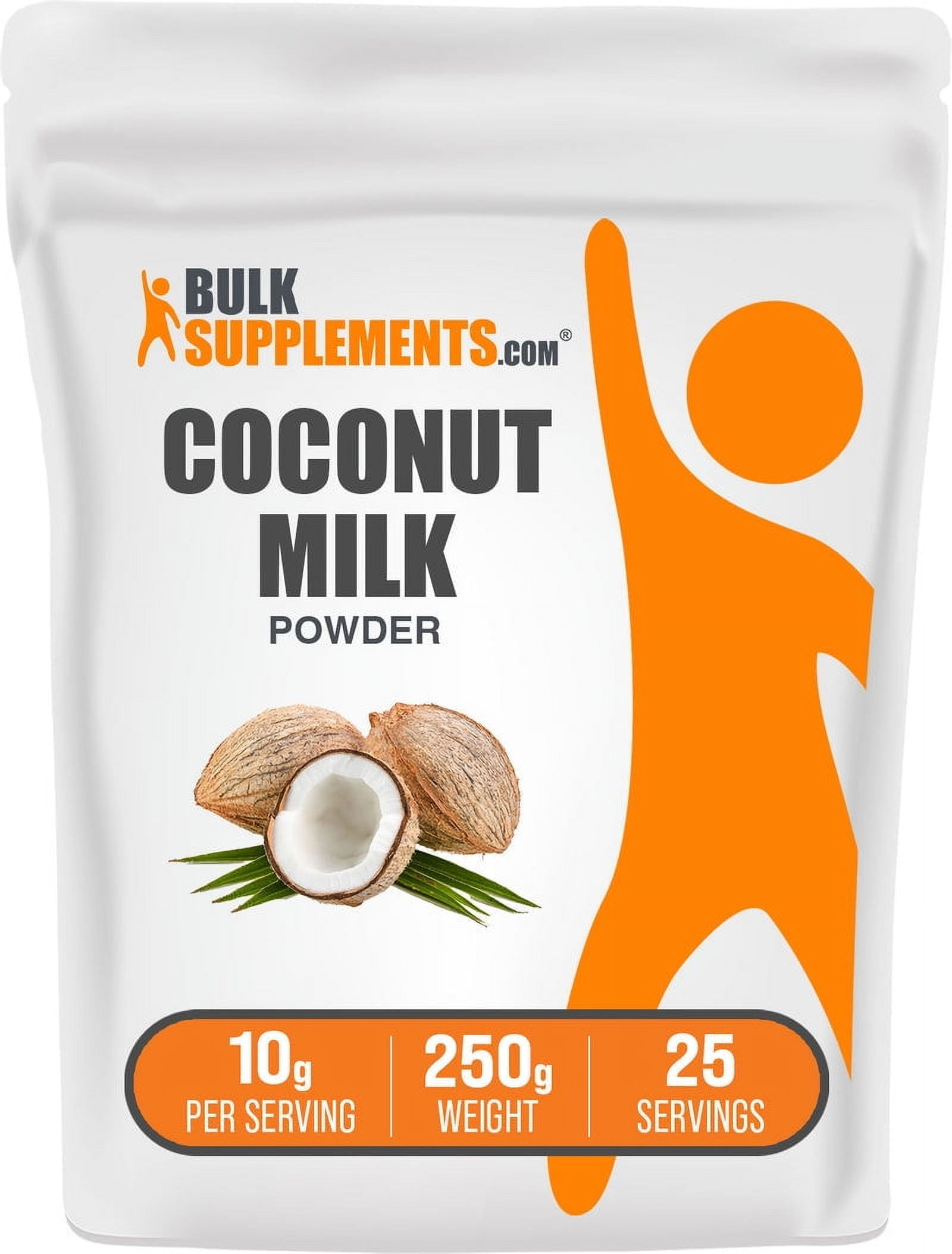 BulkSupplements Coconut Milk Powder, 10g per serving, 250g, Vegan ...