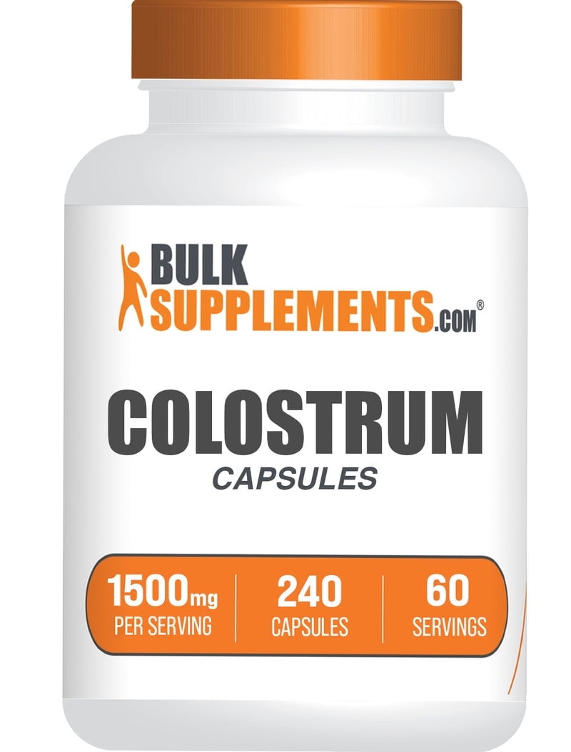 BulkSupplements Colostrum Capsules 1500mg per Serving for Immune ...