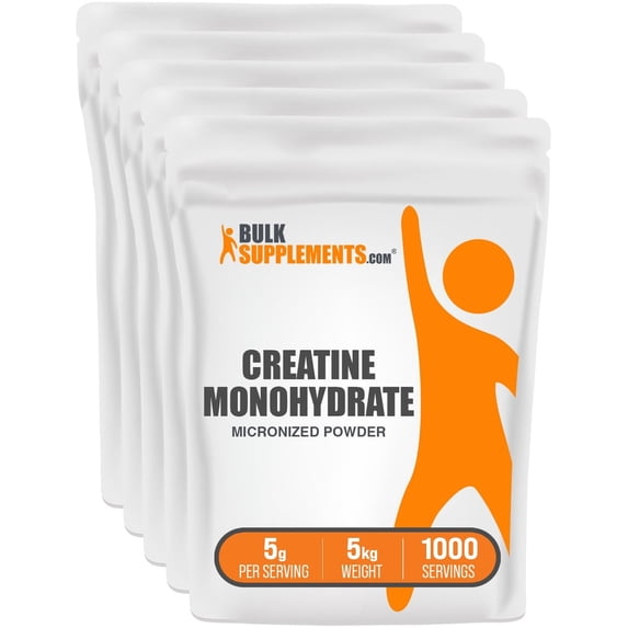 BulkSupplements.com Pure Creatine Monohydrate Powder, Micronized, 5kg ...