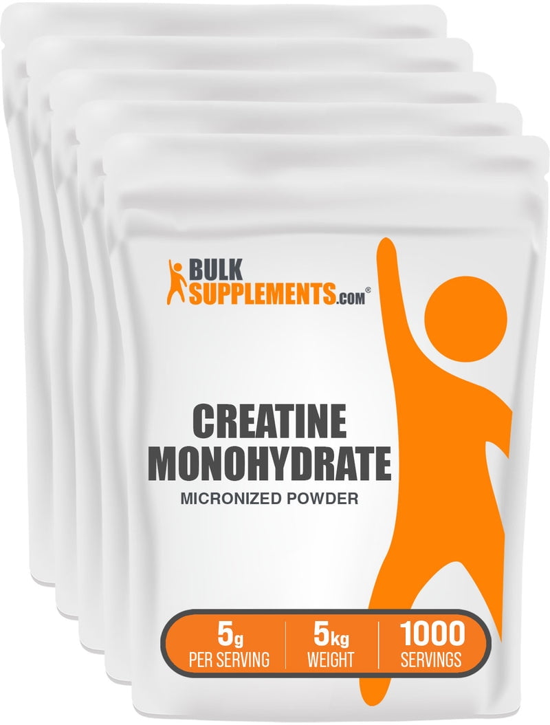 BulkSupplements.com Pure Creatine Monohydrate Powder, Micronized, 5kg ...