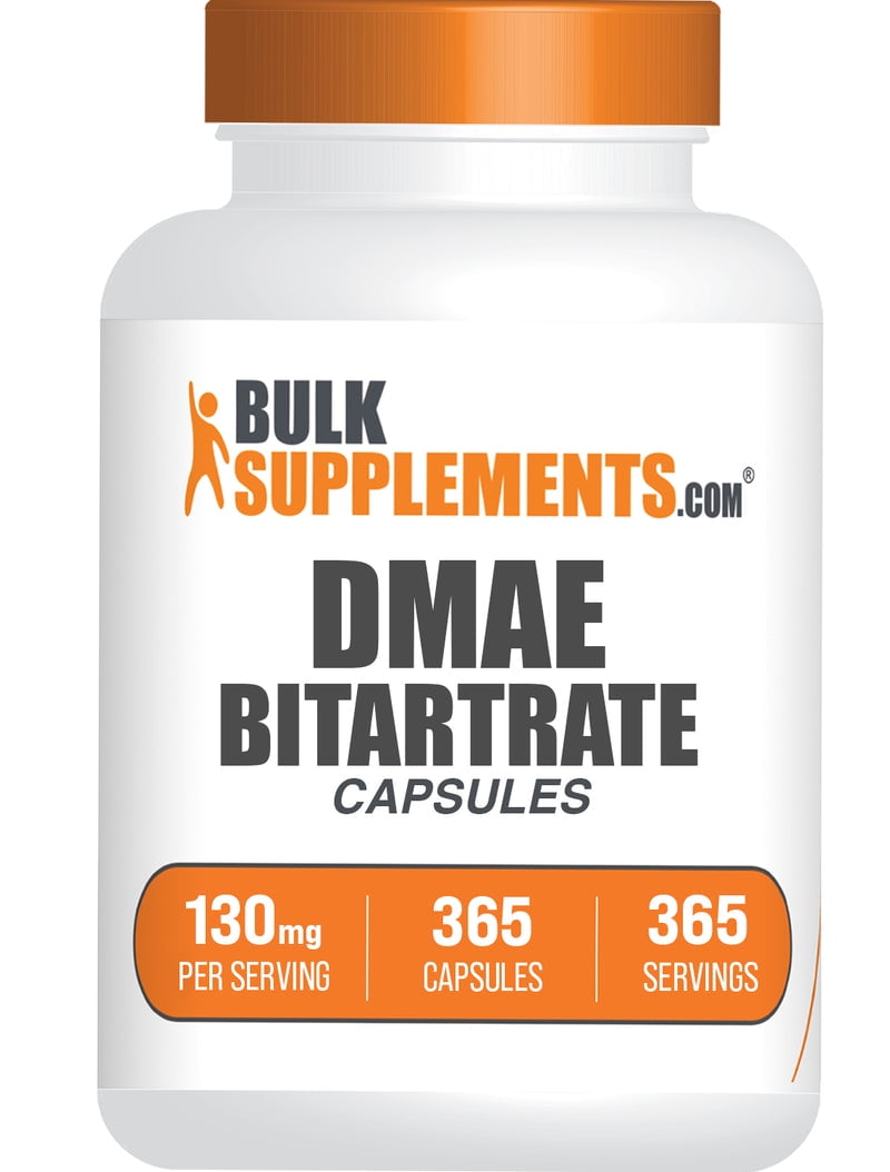 BulkSupplements DMAE Bitartrate Capsules - 135mg of DMAE per Serving ...