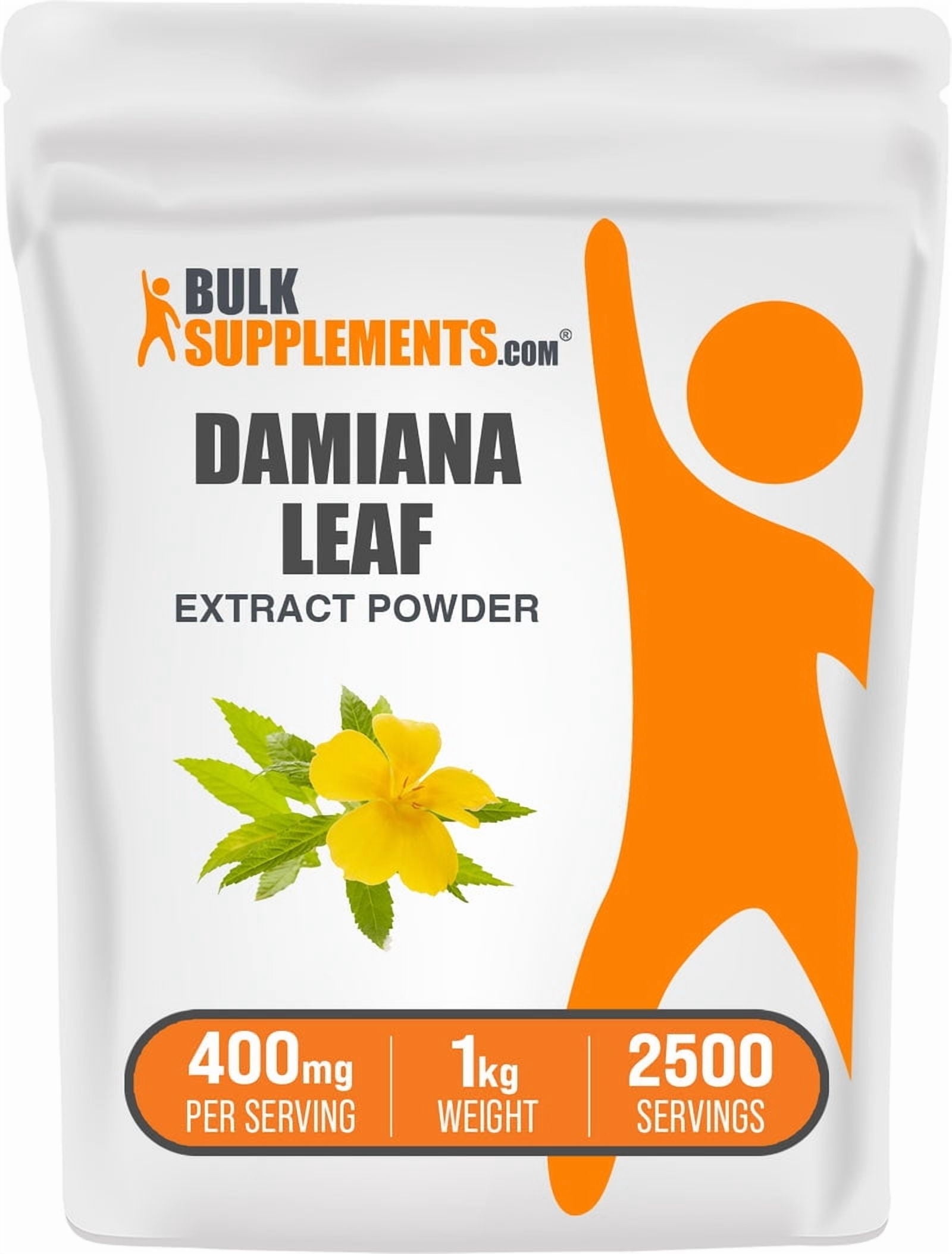 BulkSupplements Damiana Extract Powder - 400mg per Serving - 1 Kilogram ...
