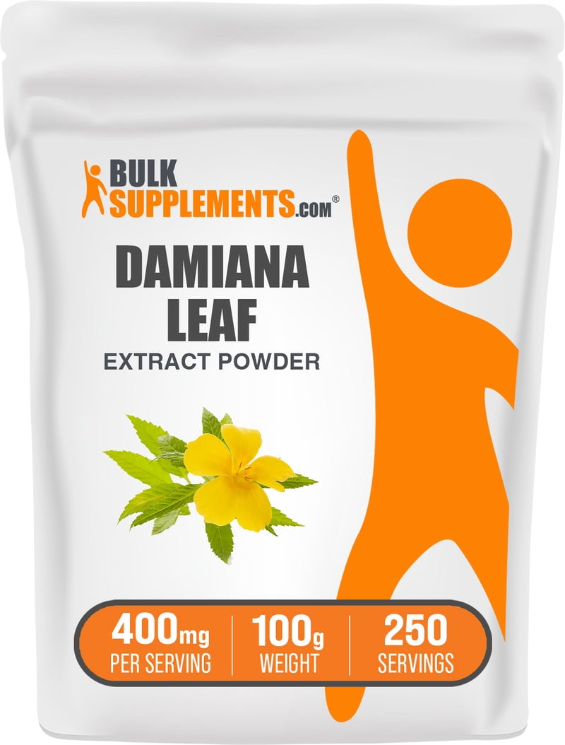 BulkSupplements Damiana Extract Powder - 400mg per Serving - 100 Grams ...