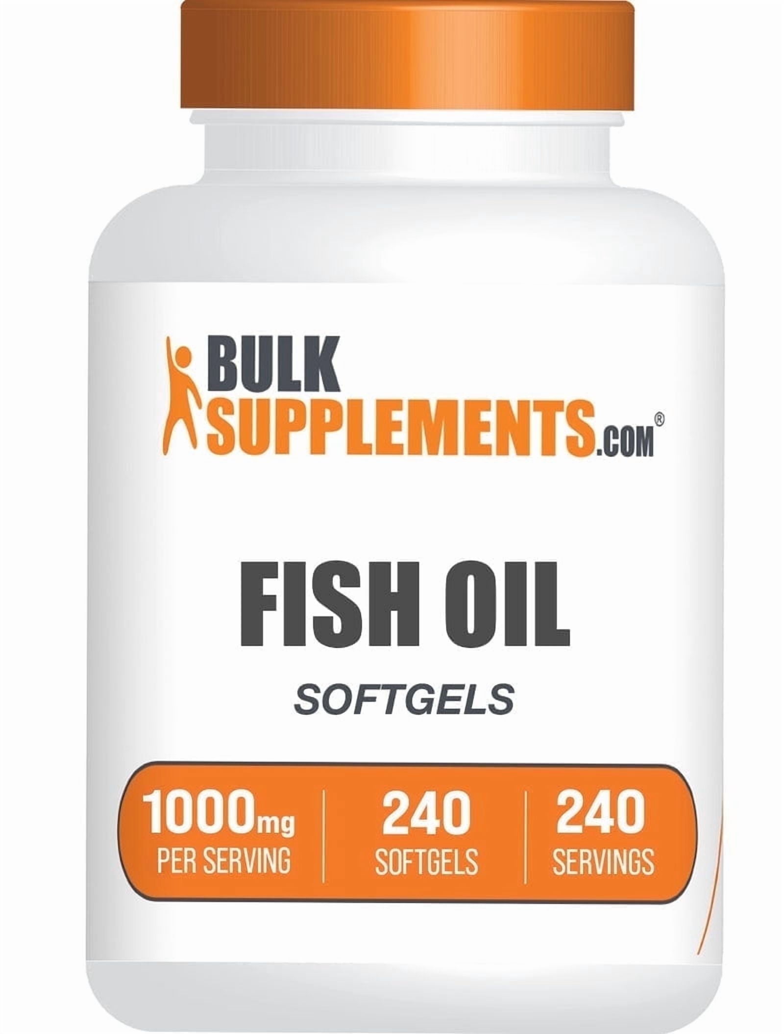 BulkSupplements Fish Oil Softgels, 240 Softgels, 1000mg - Walmart.com