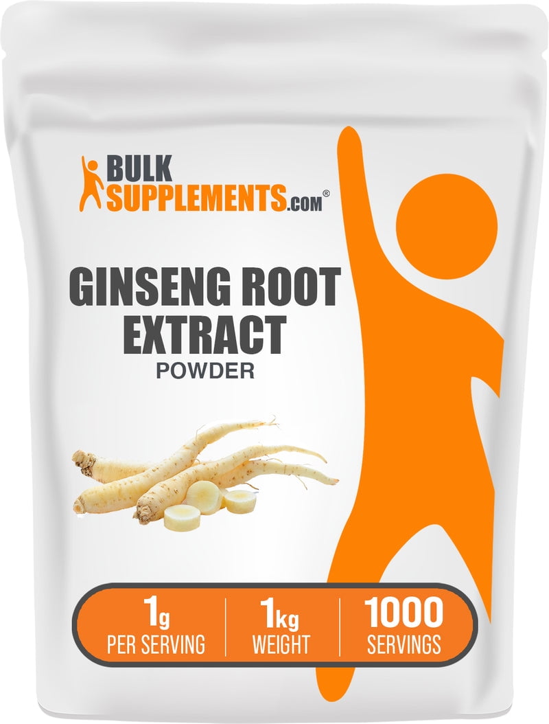 BulkSupplements Ginseng Root Extract Powder, 1g Per Serving - 1 ...