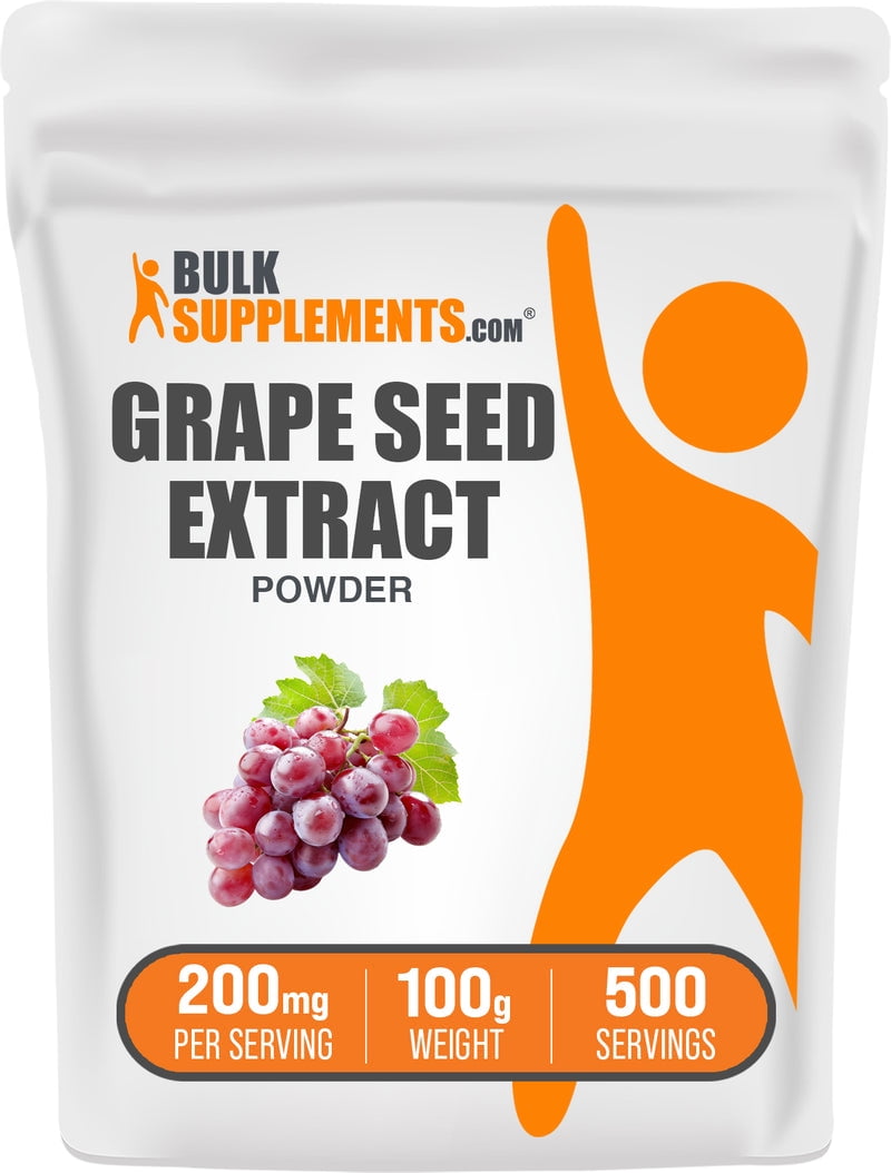 BulkSupplements.com Grape Seed Extract Powder, 200mg per Serving, 100g ...