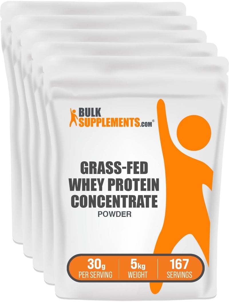BulkSupplements Grass-Fed Whey Protein Powder - Whey Protein ...