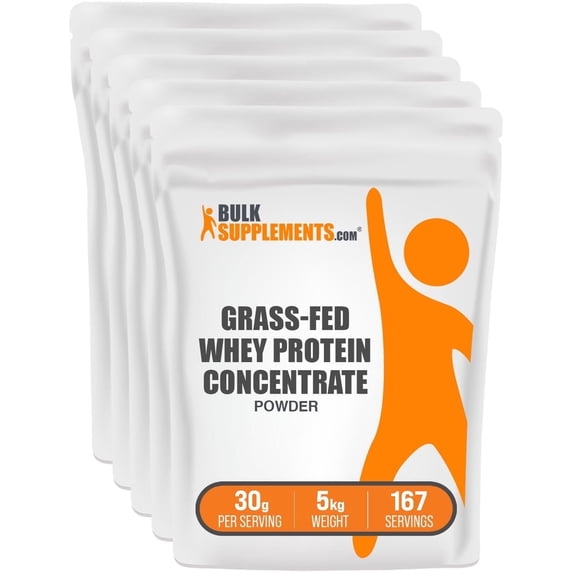 BulkSupplements Grass-Fed Whey Protein Powder - Whey Protein ...