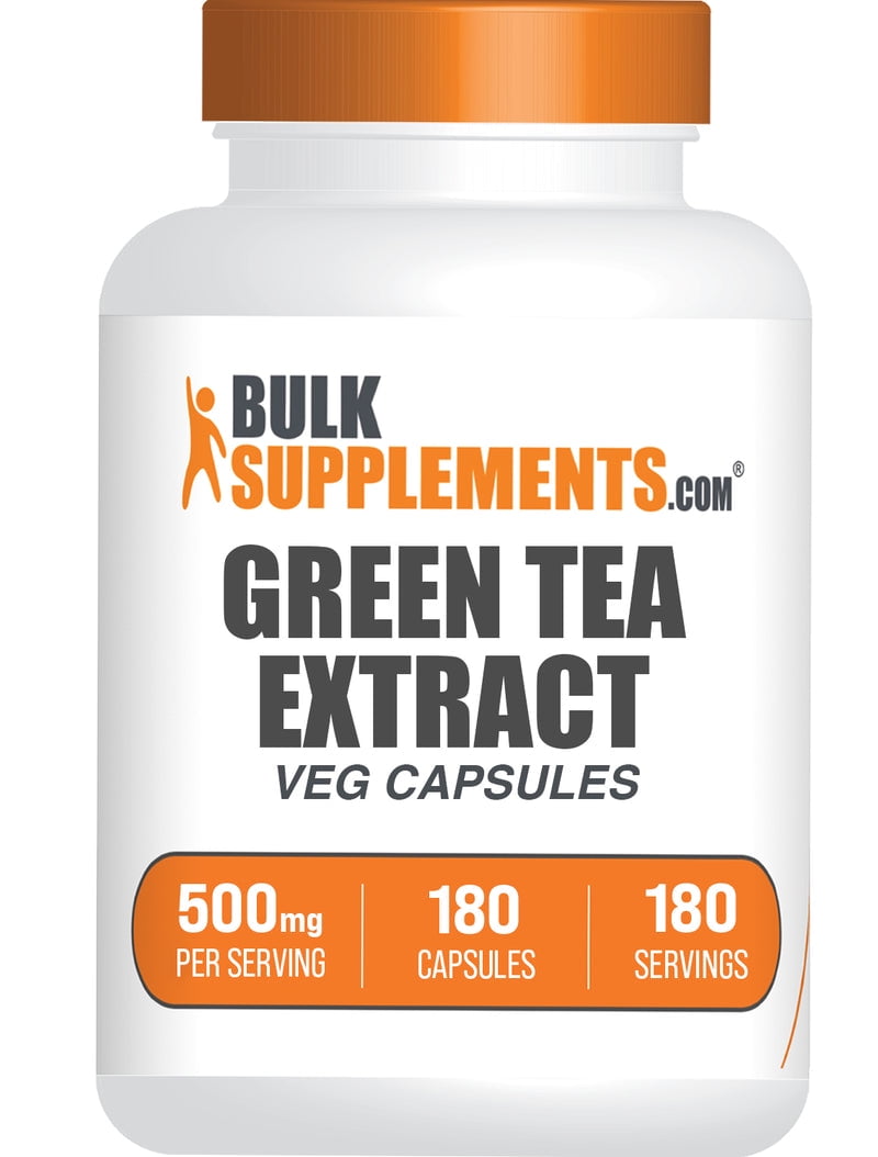 BulkSupplements Green Tea Extract Capsules - Vegan, 500mg per Serving ...