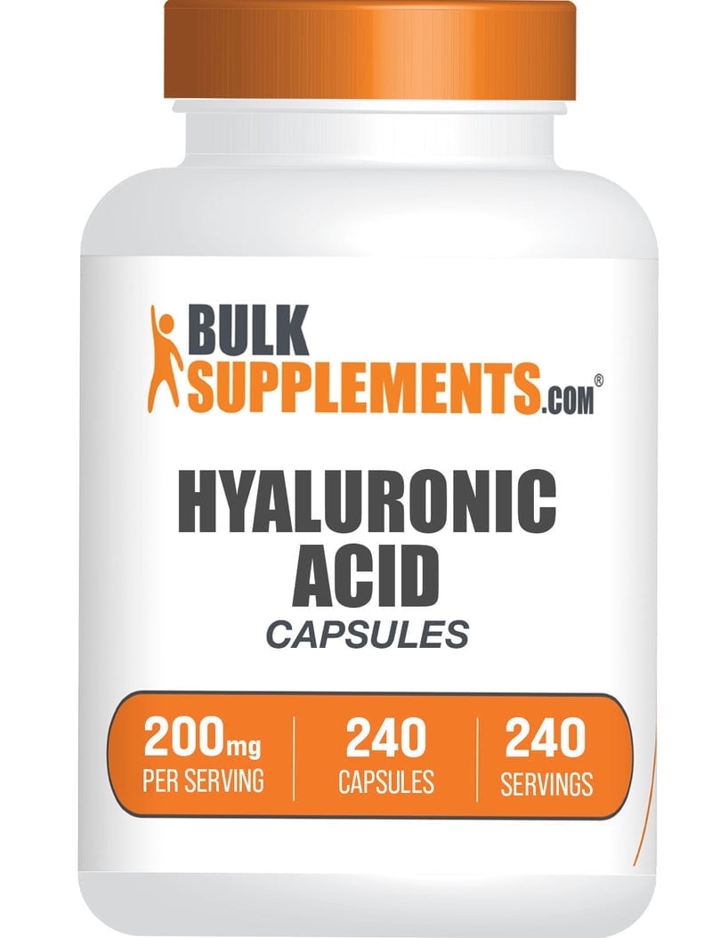 BulkSupplements Hyaluronic Acid Capsules, 200mg dietary supplement for ...