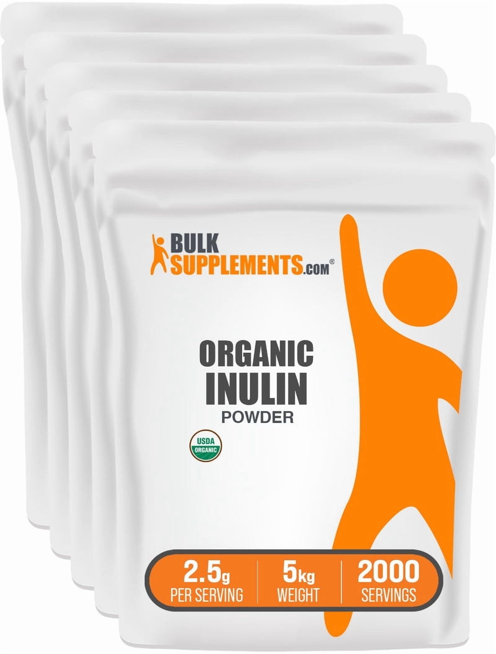 BulkSupplements Inulin Powder - 2.5g per Serving - 5 Kilograms (11 lbs ...