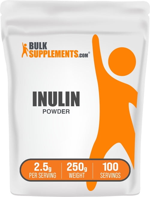 BulkSupplements® Inulin Powder, Fiber Supplement, Unflavored, 250g, 100 ...