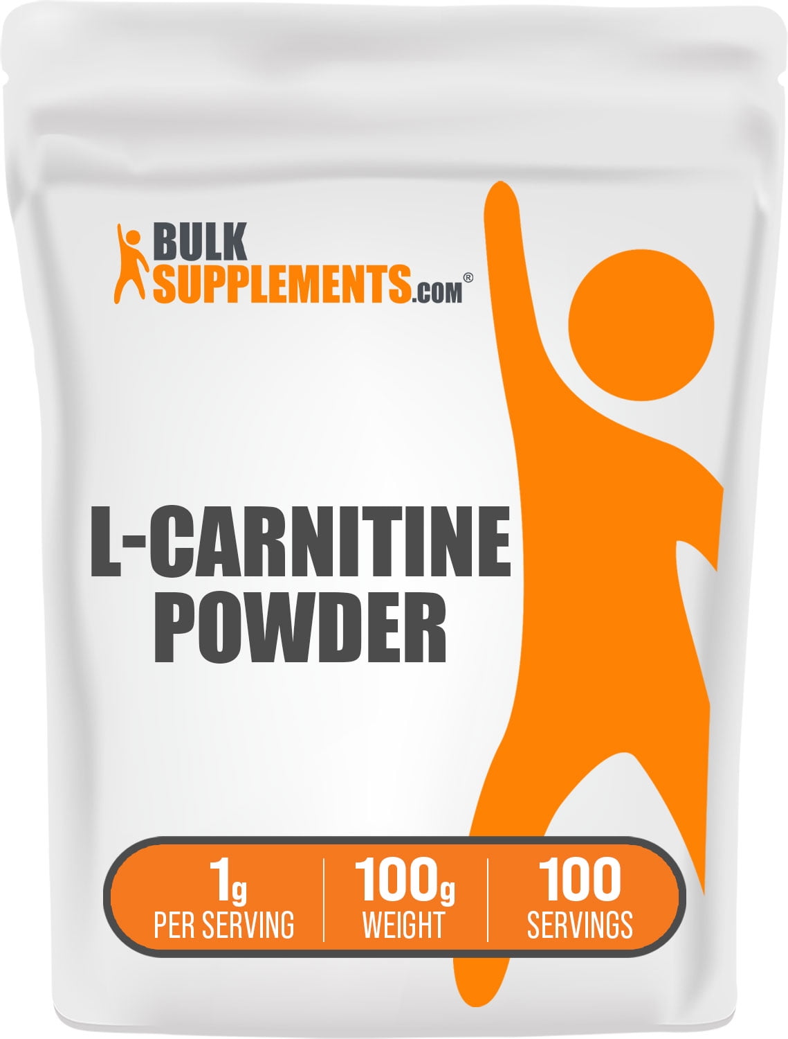 BulkSupplements L-Carnitine Powder, 1g per Serving, 100 Grams (3.5 oz ...