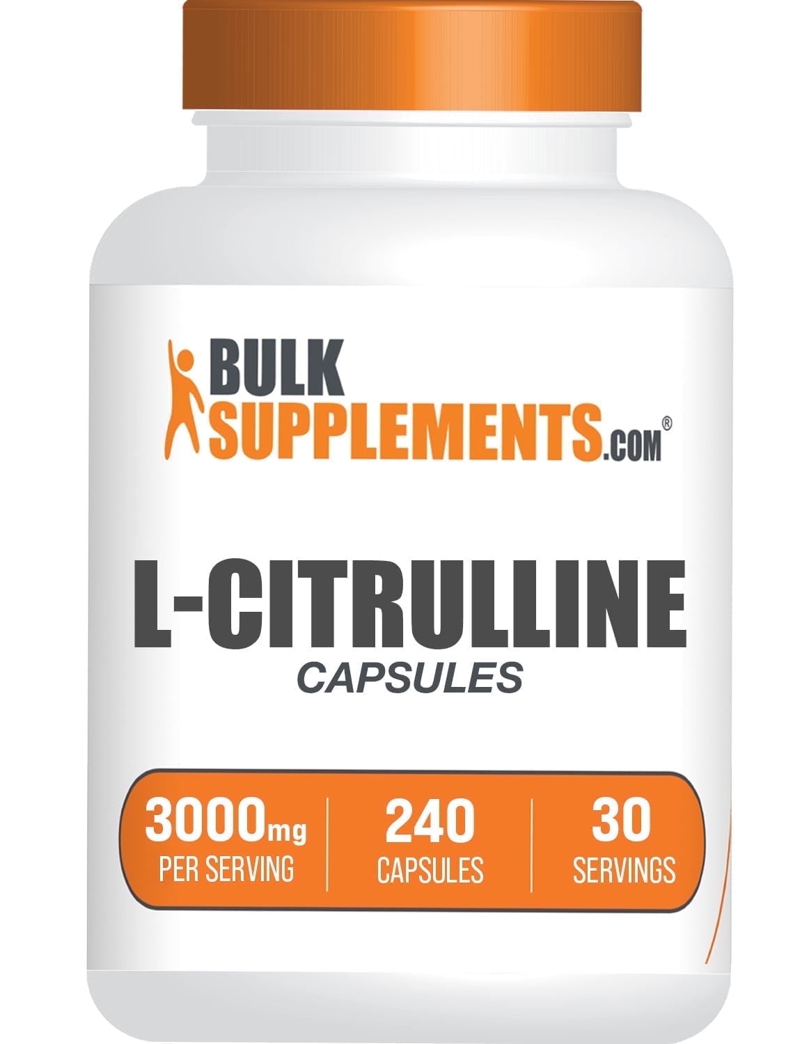 BulkSupplements.com L-Citrulline Capsules Amino Acid Supplement, 3000mg per Serving, 240 Count ...