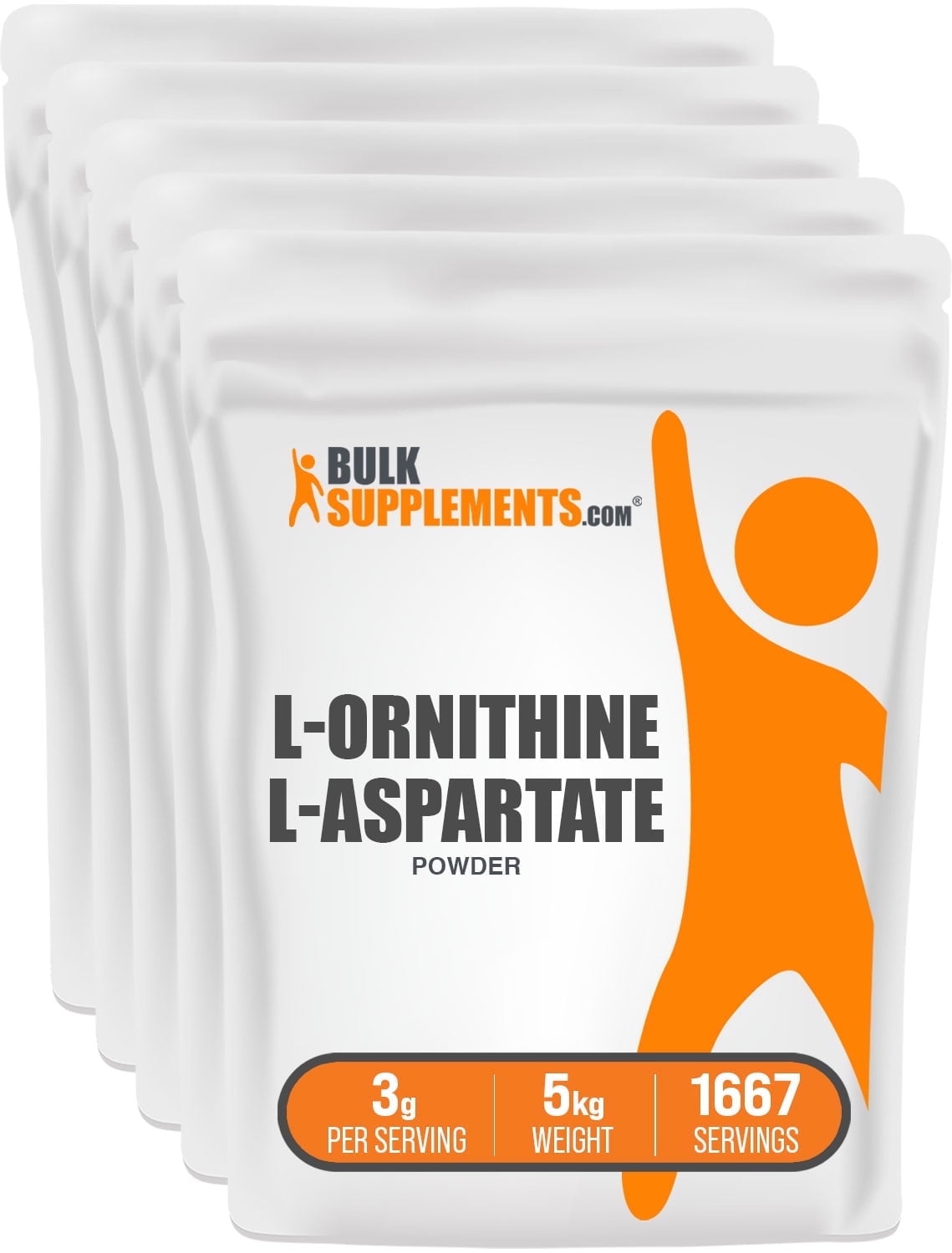 BulkSupplements L-Ornithine L-Aspartate Powder - 3g per Serving - 5 ...