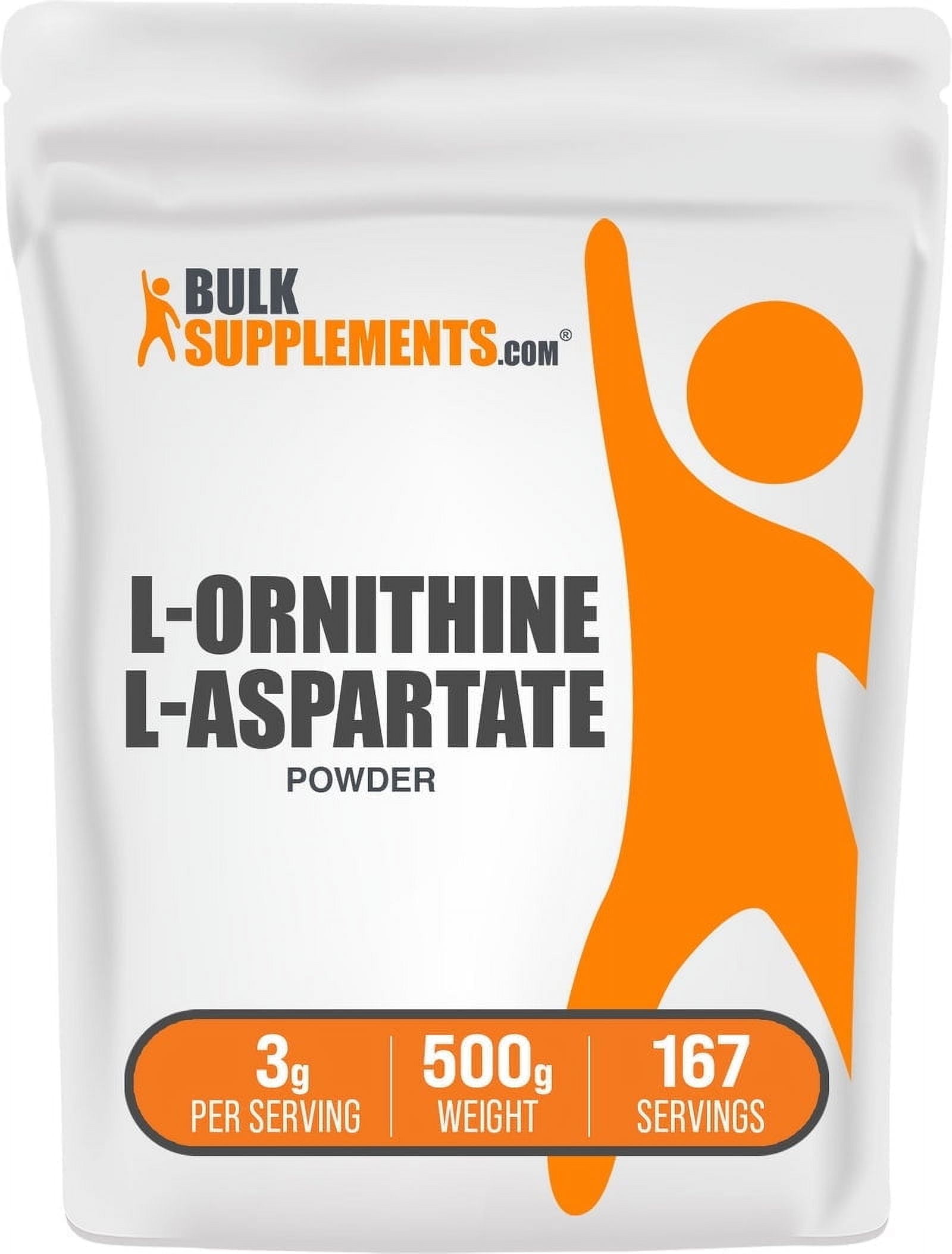 BulkSupplements.com Pure Amino Acid L-Ornithine L-Aspartate Powder ...
