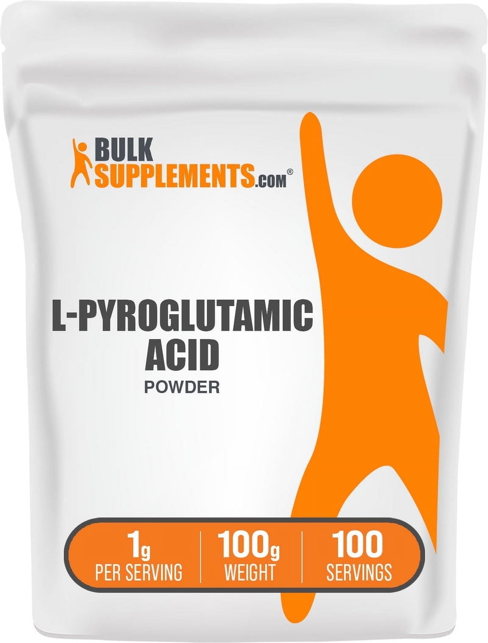 BulkSupplements L-Pyroglutamic Acid Powder - 1g per Serving - 100 Grams ...