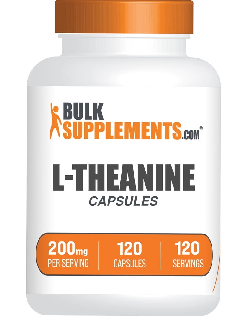 BulkSupplements.com Pure L-Theanine Natural Supplement, 200mg ...