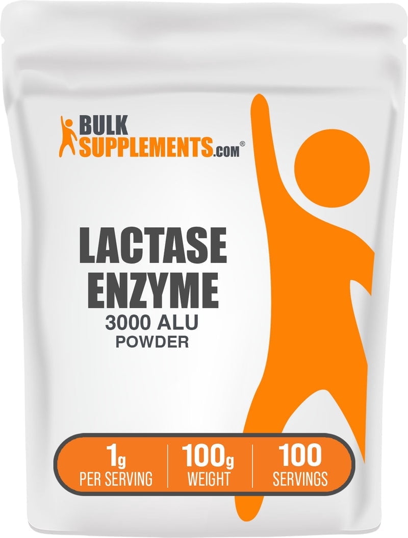 BulkSupplements Lactase Enzyme Powder, Digestive Health, 3000 ALU, 100g ...