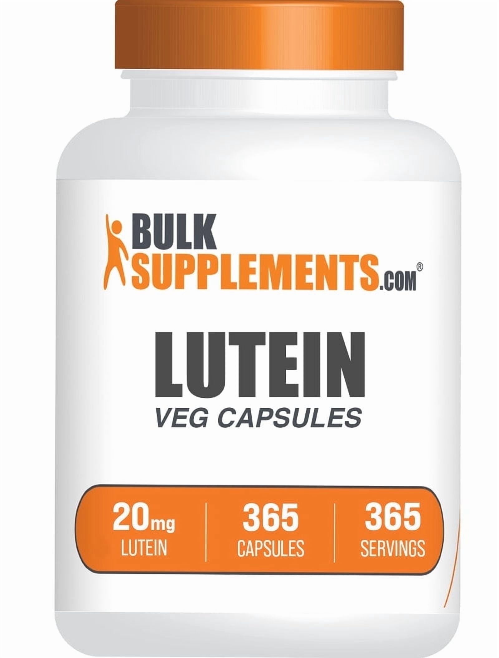 BulkSupplements Lutein 20mg Capsules- Lutein Supplement - Gluten Free ...