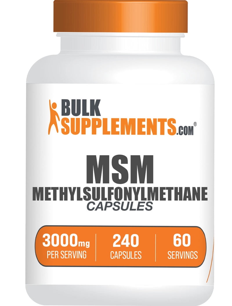 BulkSupplements MSM Capsules - Methylsulfonylmethane, 3000mg per ...