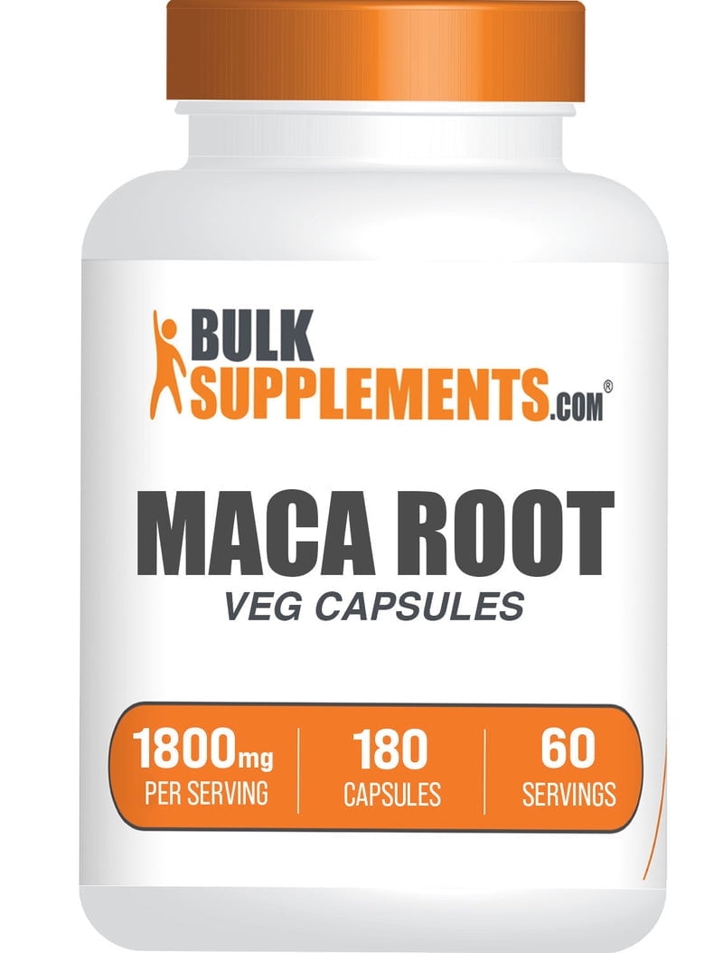 BulkSupplements Maca Root Extract Capsules - 1800mg per Serving (180 ...