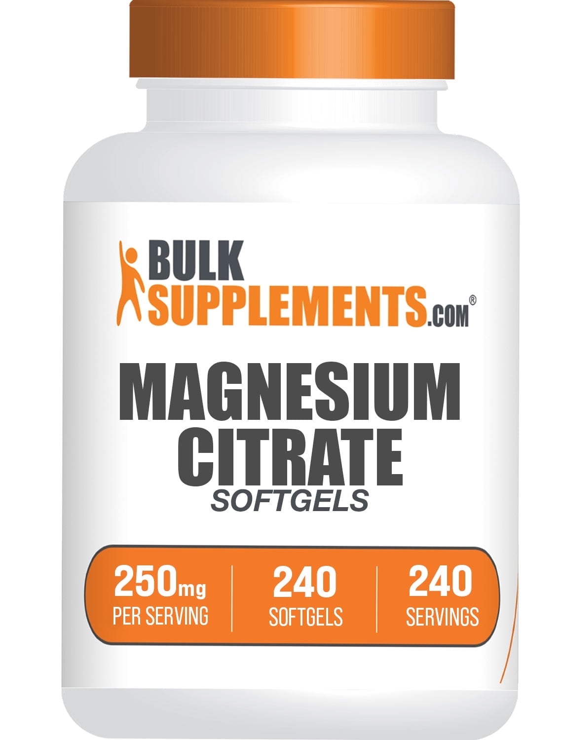 BulkSupplements Magnesium Citrate Softgels, 250mg - Bone, Teeth Support ...