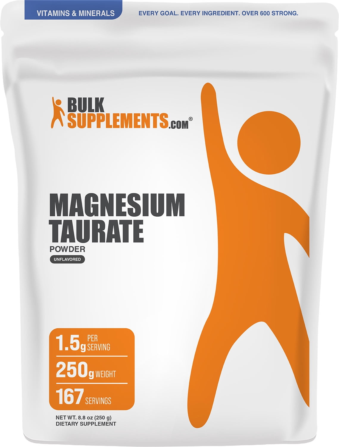 BulkSupplements Magnesium Taurate Powder - 250 Grams (8.8 oz) - Walmart.com
