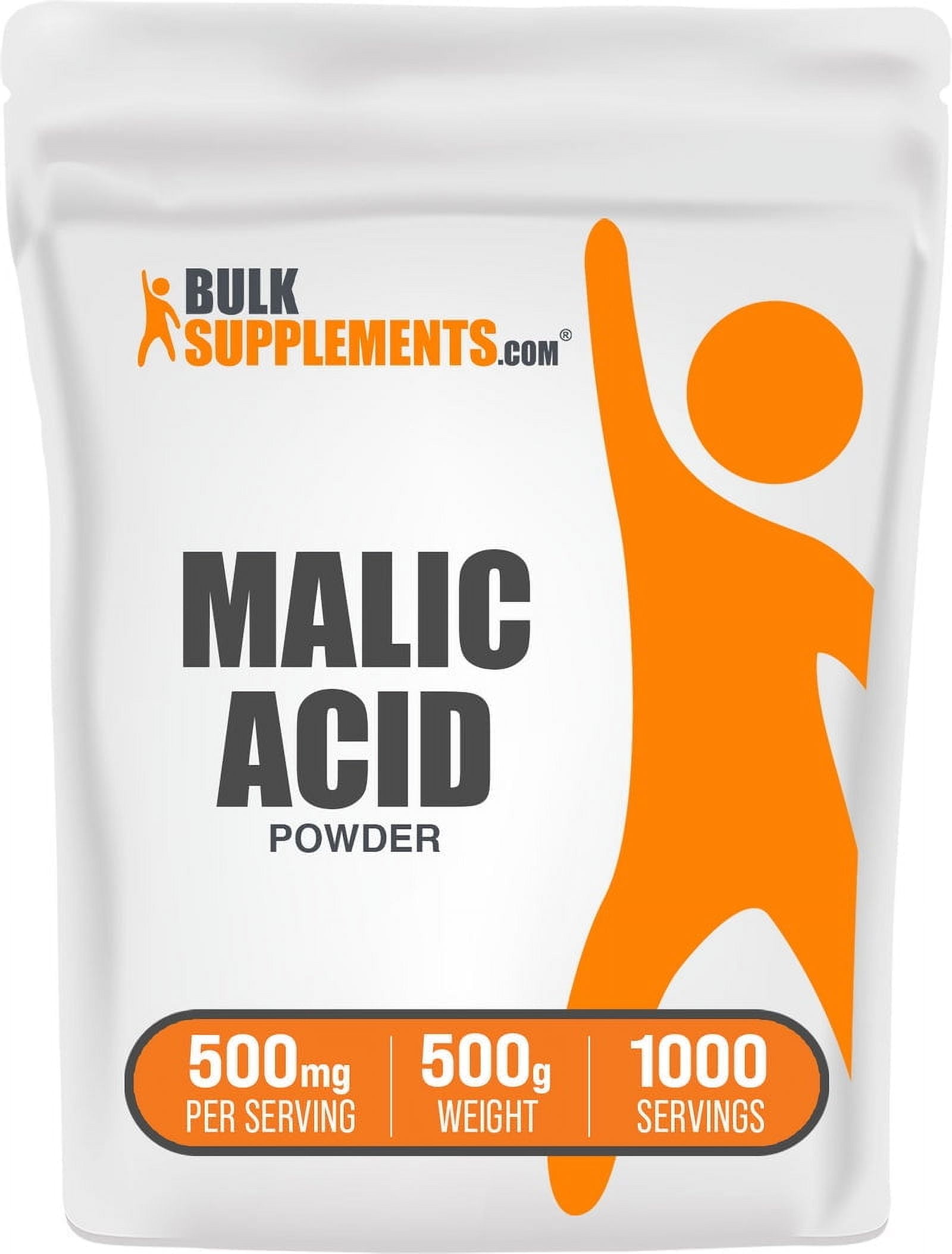 BulkSupplements Malic Acid Powder - 500mg per Serving - 500 Grams (1.1 ...