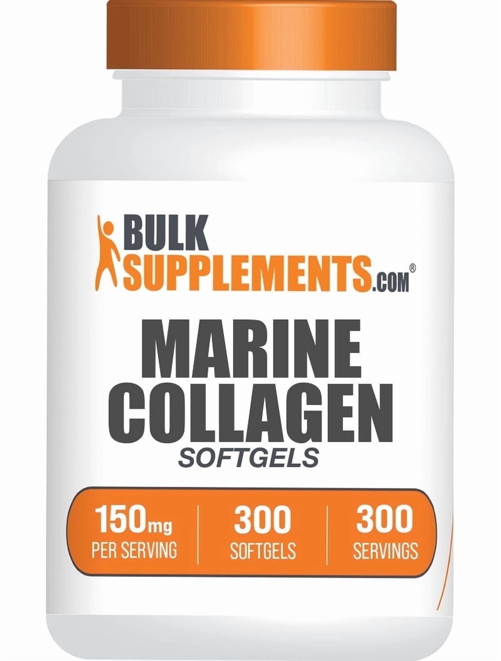 BulkSupplements Collagen Softgels - Marine Collagen Supplement, Gluten ...