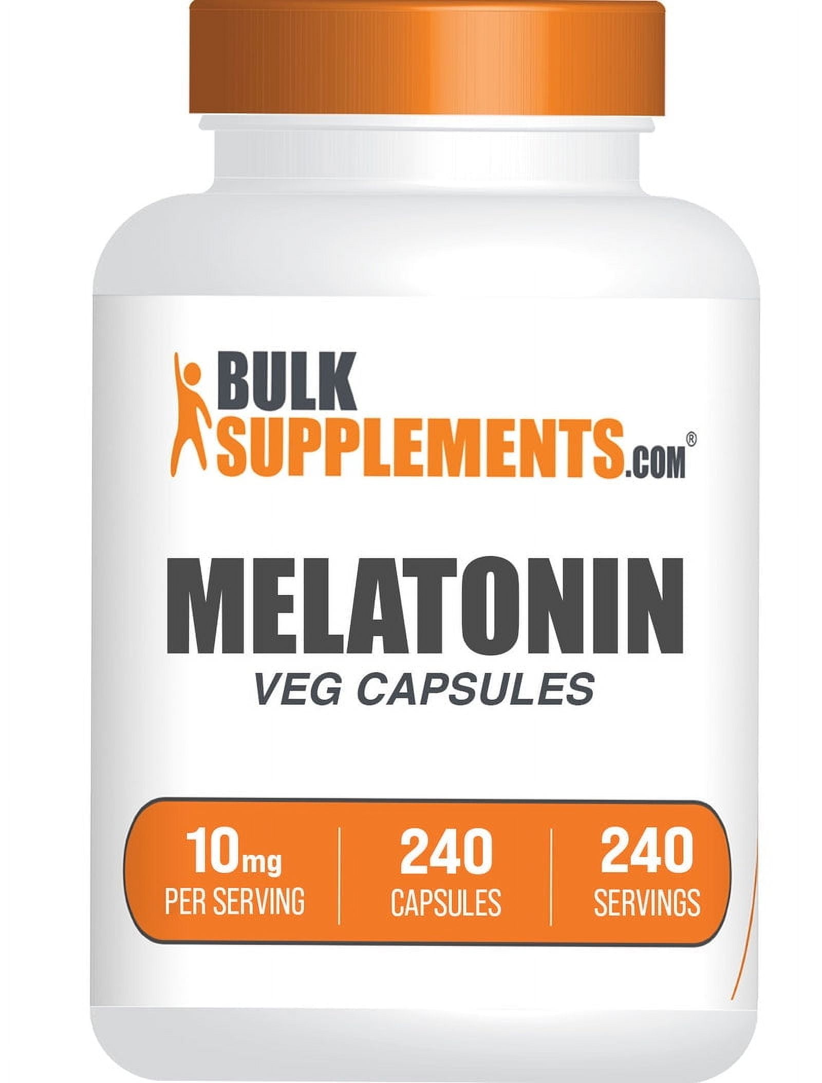 BulkSupplements Melatonin 10mg Capsules, Sleep Supplement, Vegan, 240 ...
