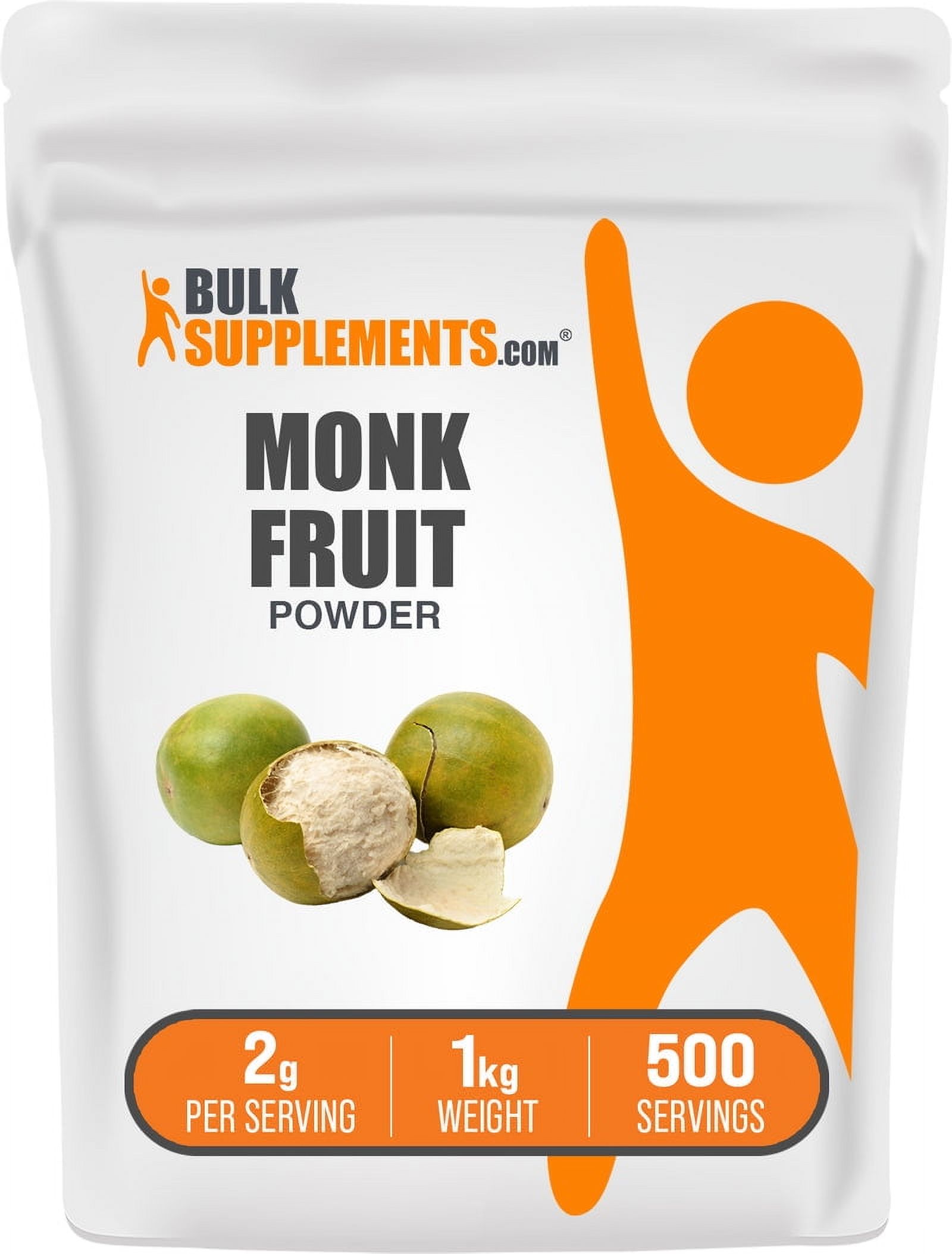 BulkSupplements Monk Fruit Powder, 2000mg - Natural Sweetener, Sugar ...