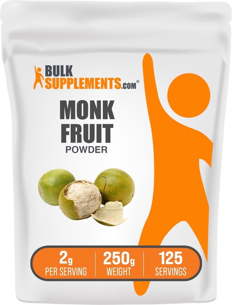 BulkSupplements Monk Fruit Powder, Natural Sweetener, Sugar Substitute, 250g, 125 Servings ...