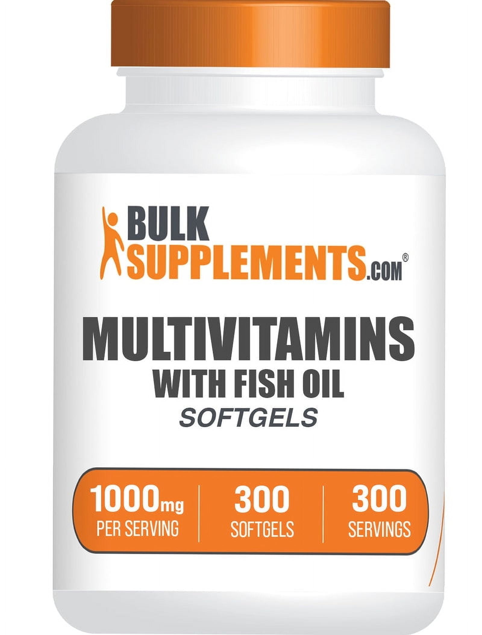 BulkSupplements Multivitamin Softgels - with Fish Oil, 1000mg per ...